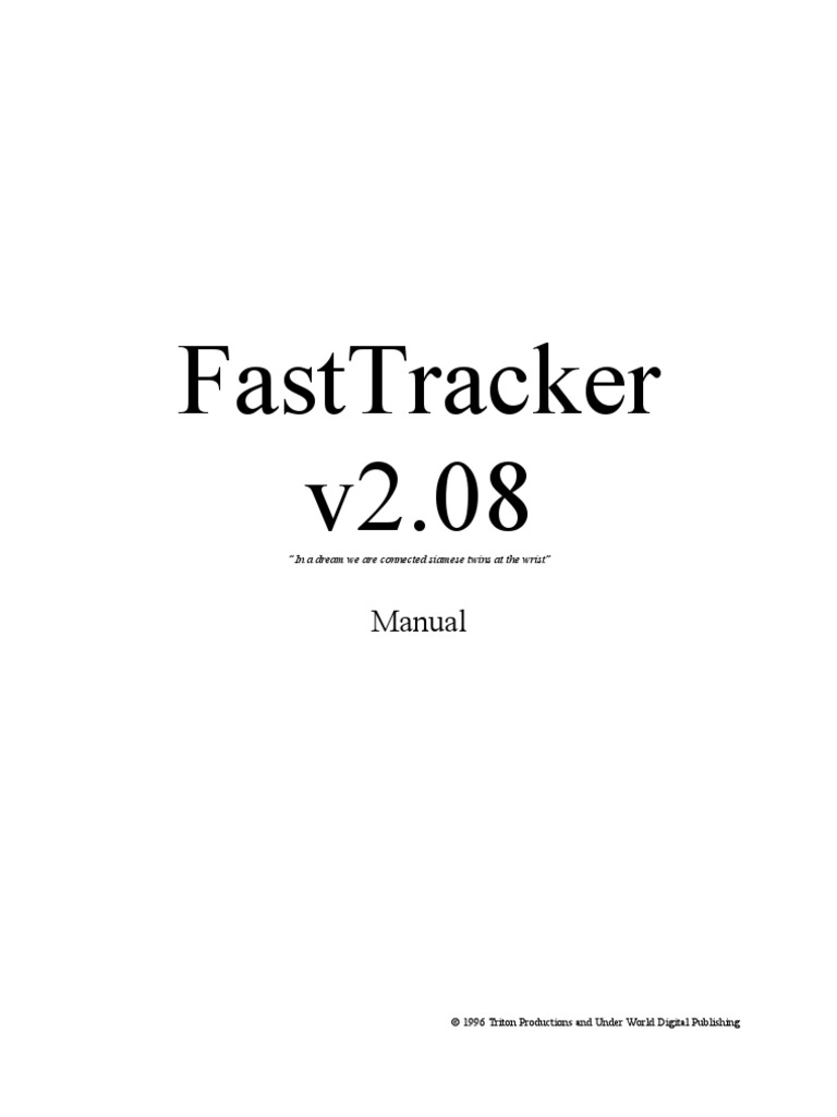 Fast Tracker 2 Manual | PDF | Synthesizer | Computer Architecture