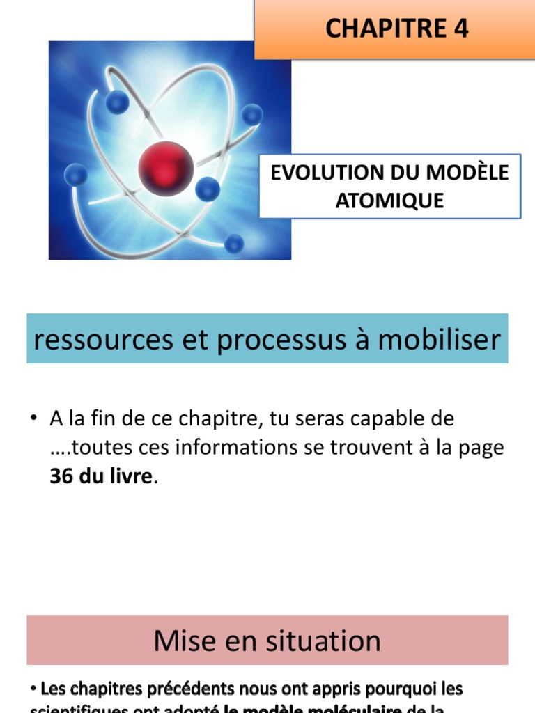 Evolution Du Modèle Atomique | PDF