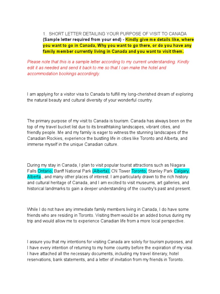 Canada Cover Letter | PDF