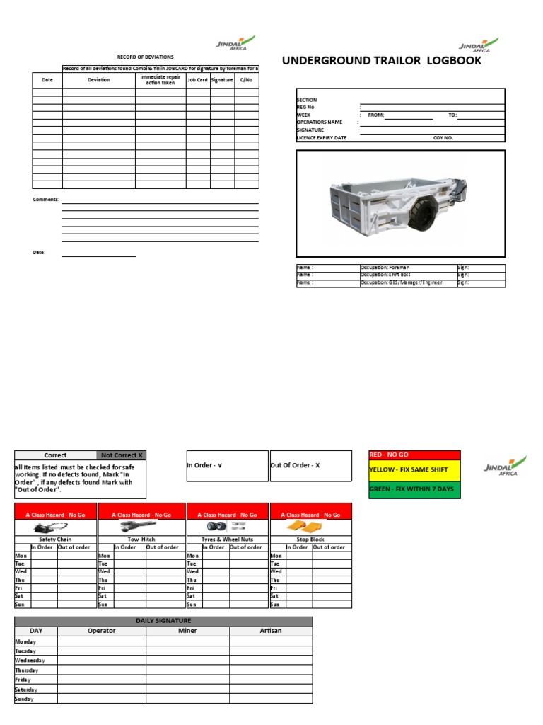 Underground Trailer Logbook Deviations | PDF
