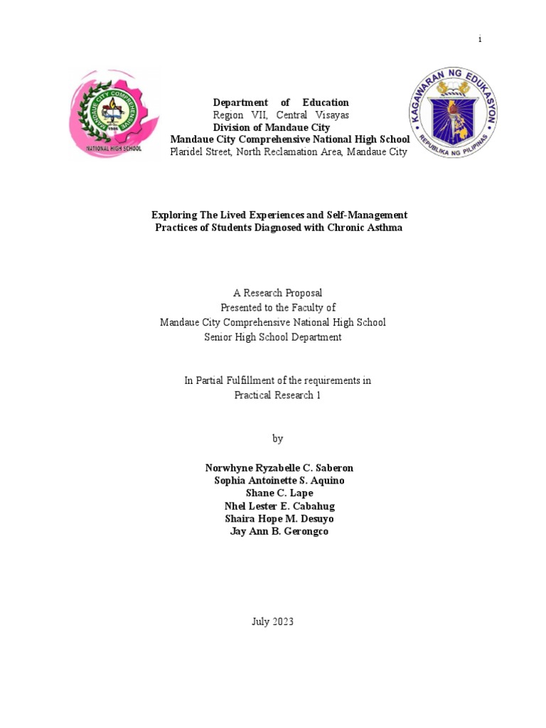 GR.3 Exploring The Lived Experiences and Self Management Practices of ...