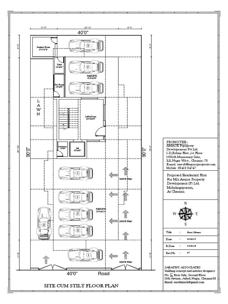 Site Cum Stilt Floor Plan | PDF