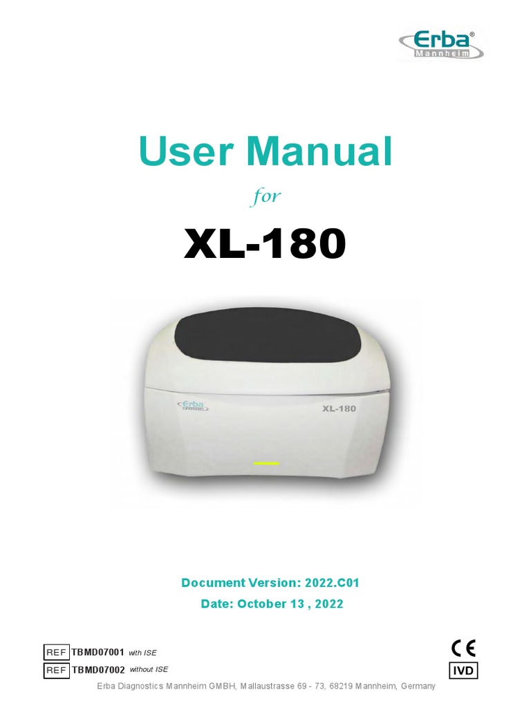 User Manual For XL-180 - v2022.C01 | PDF