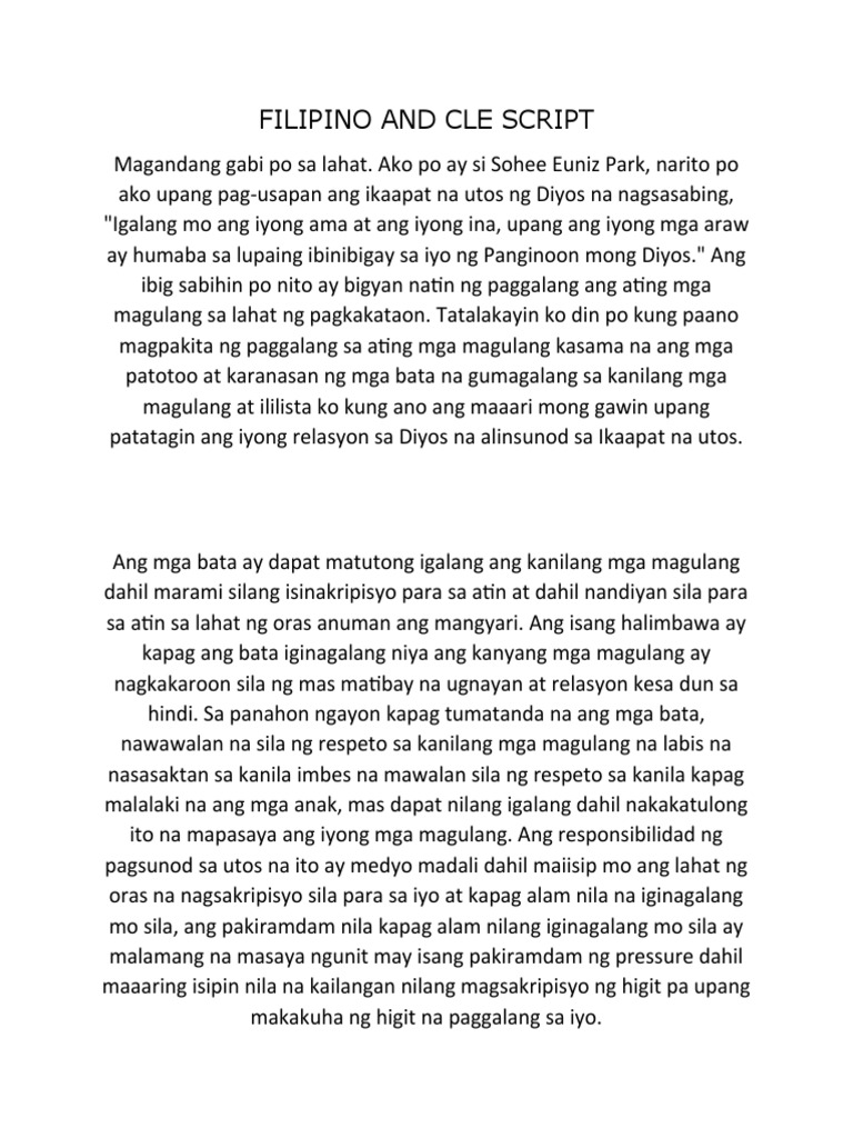 Filipino and Cle Script | PDF