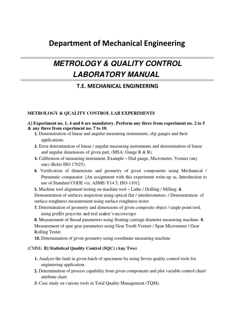 MQC Lab Manual | PDF