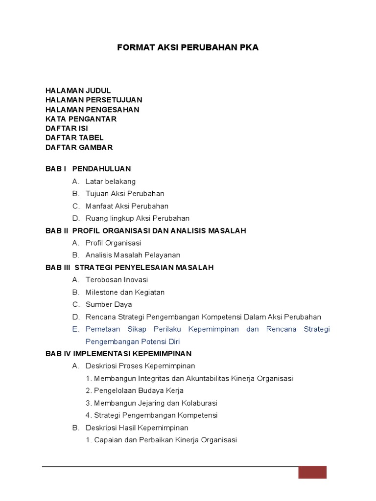 Format Aksi Perubahan PKP | PDF