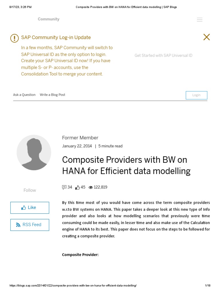 SAP BW on HANA: Composite Providers | PDF | Computers