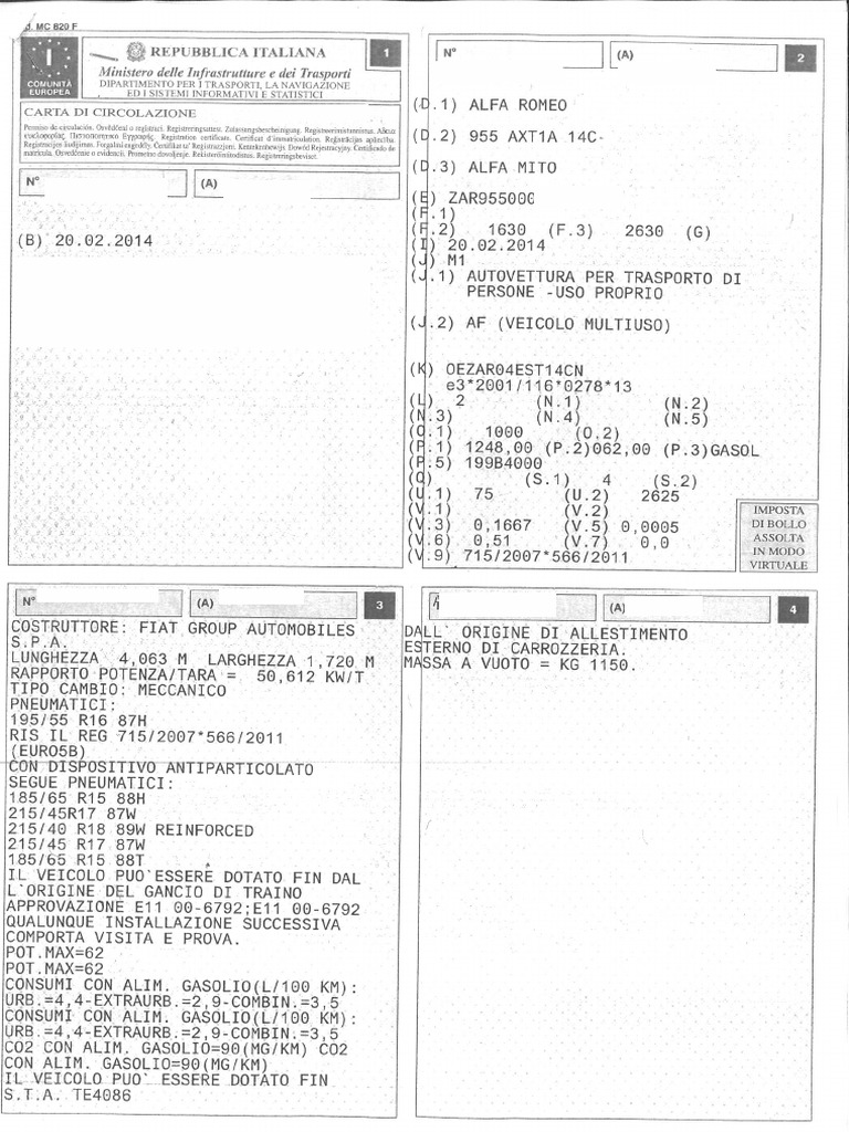 Libretto Alfa Romeo - Mod | PDF