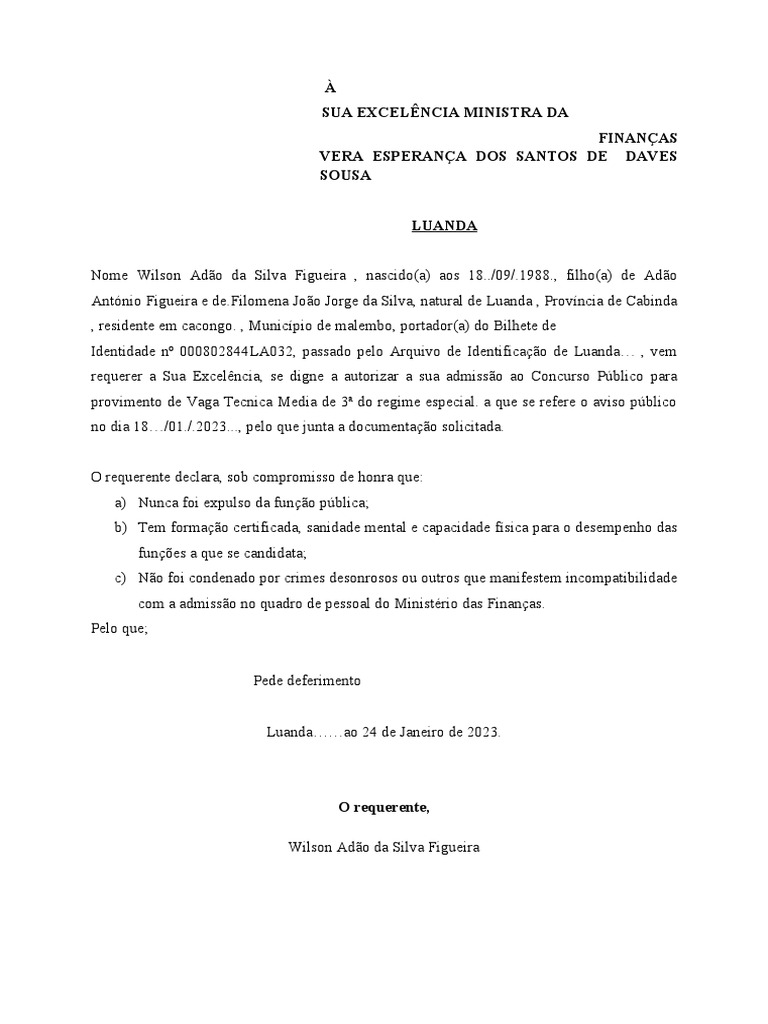 Modelo de Requerimento | PDF