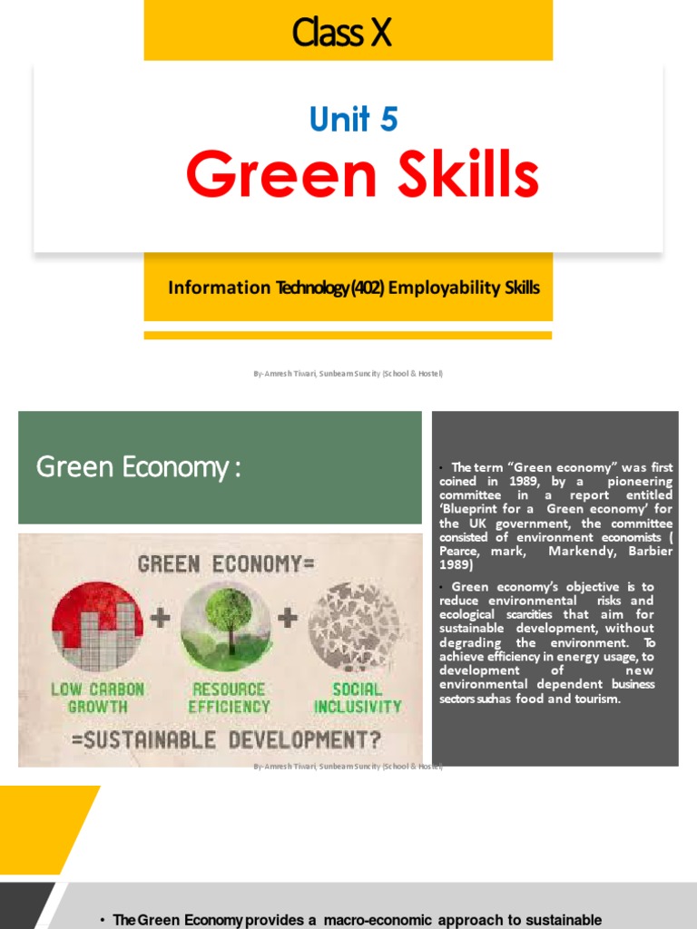 Green Skills Class 10 | PDF