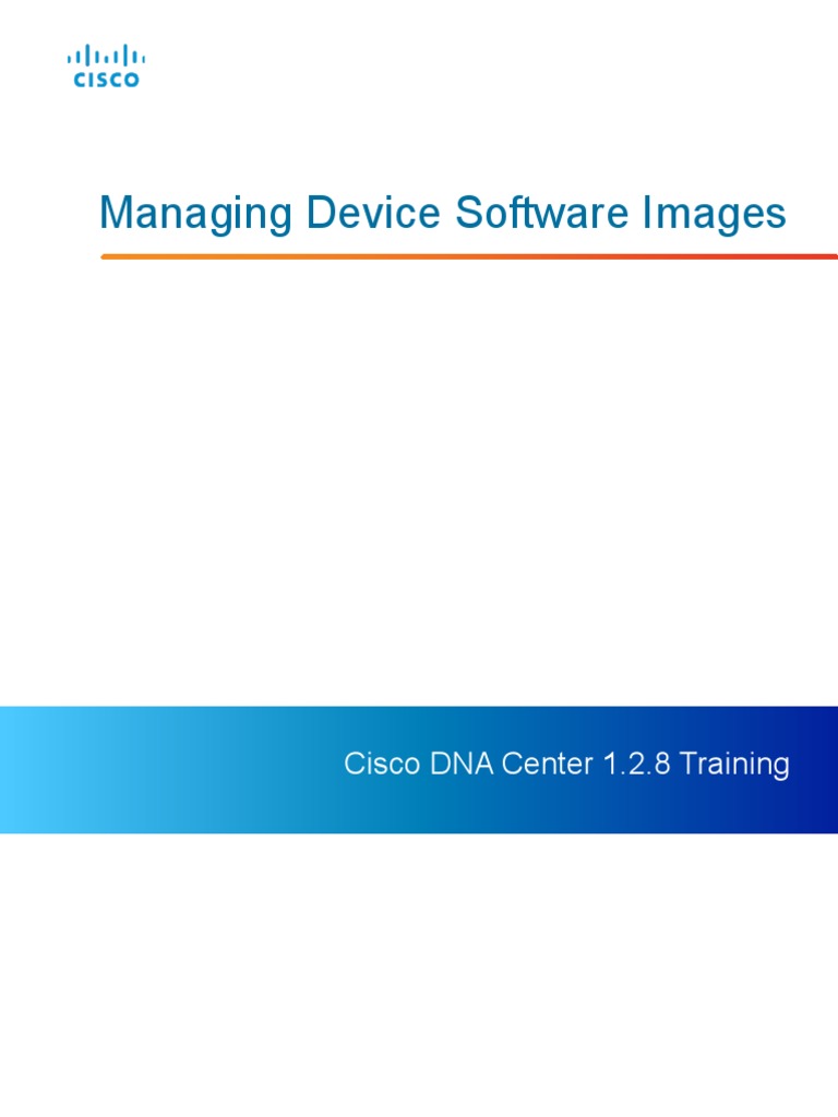 Dna Center Managing Device Software Images Pdf