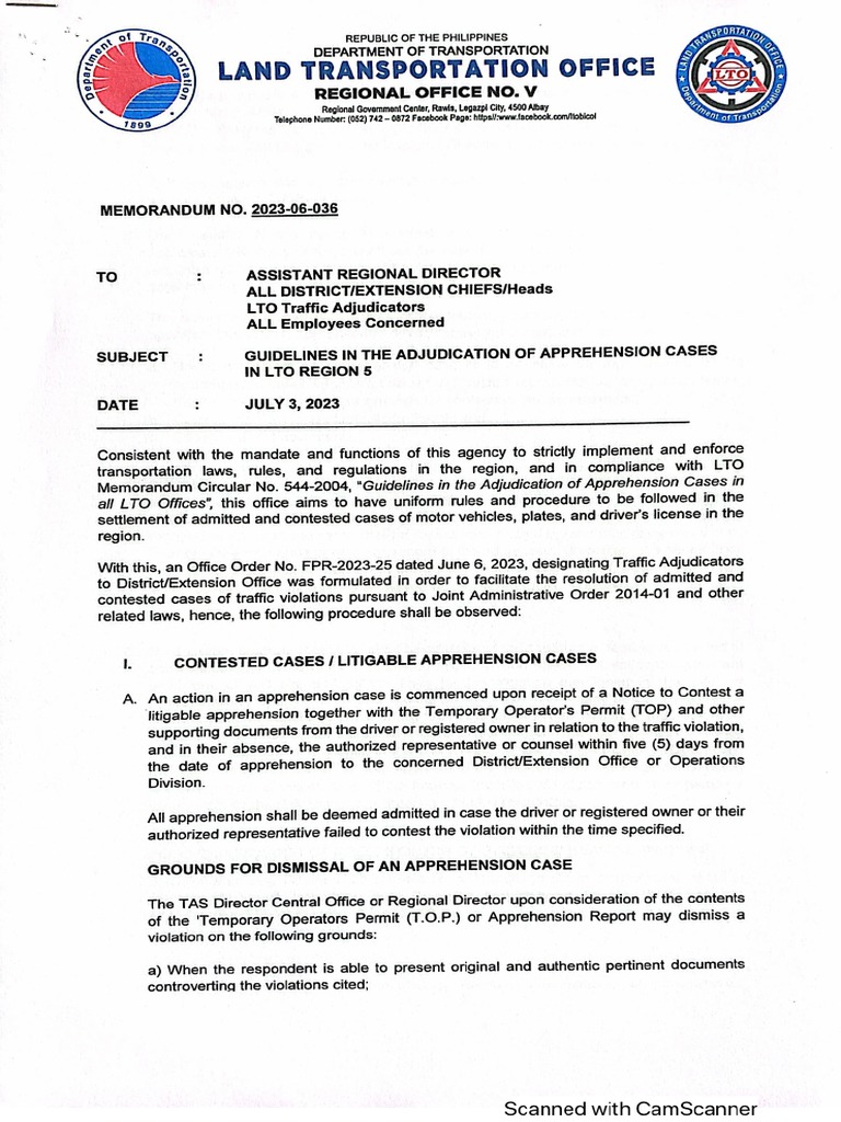 Guidelines in The Adjudication of Appreh | PDF