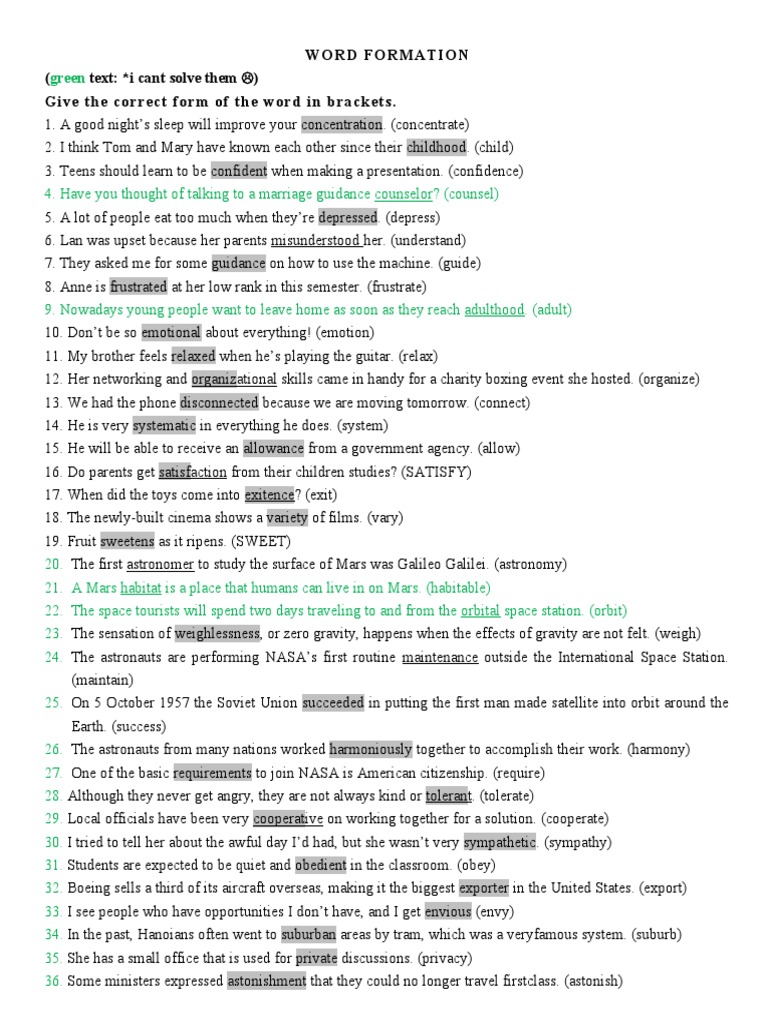 Word Formation | PDF | Travel