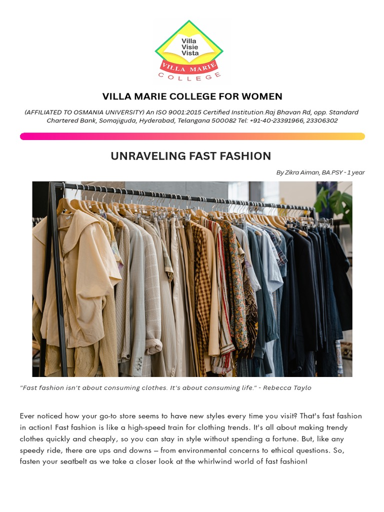 Unraveling Fast Fashion | PDF Unraveling Fast Fashion | PDF