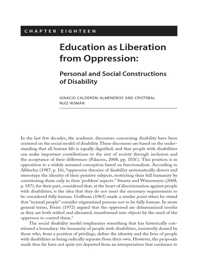 Education As Liberation From Oppression | PDF