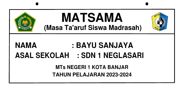 Name Tag MATSAMA 2023-2 | PDF