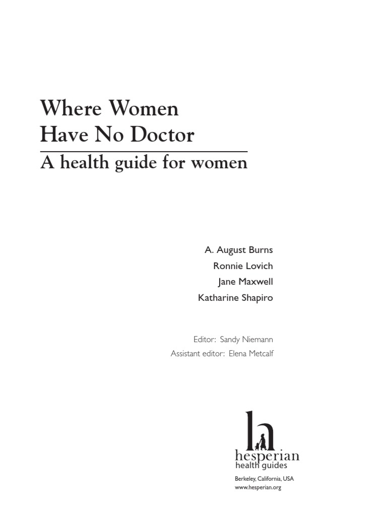Where Theres No Doctor Back Cover | PDF
