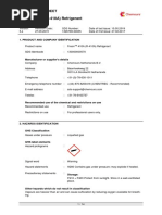 Safety Data Sheet Refrigerant R410A | PDF | Toxicity | Oxygen