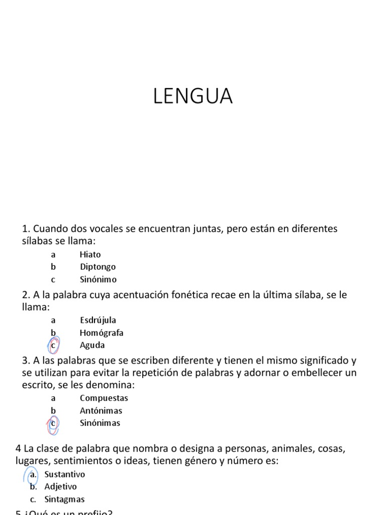 02 LENGUA Preguntas | PDF