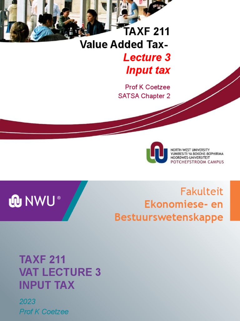 VAT Input Tax Overview and Guidelines | PDF | Technology & Engineering
