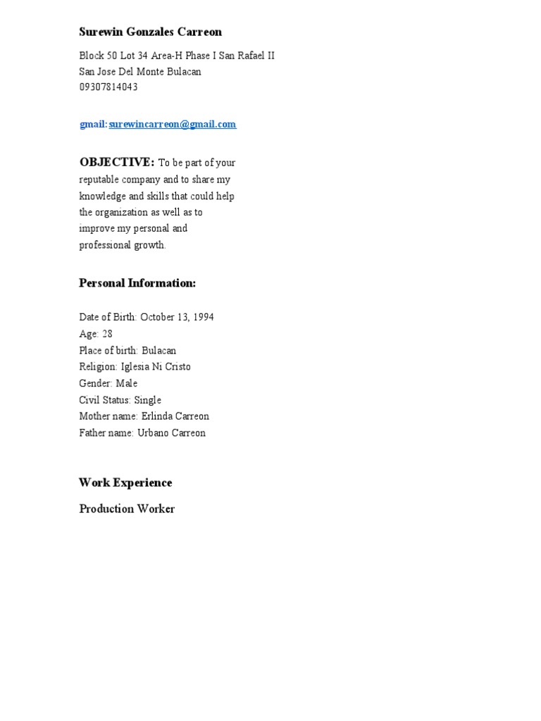 Resume Surewin | PDF