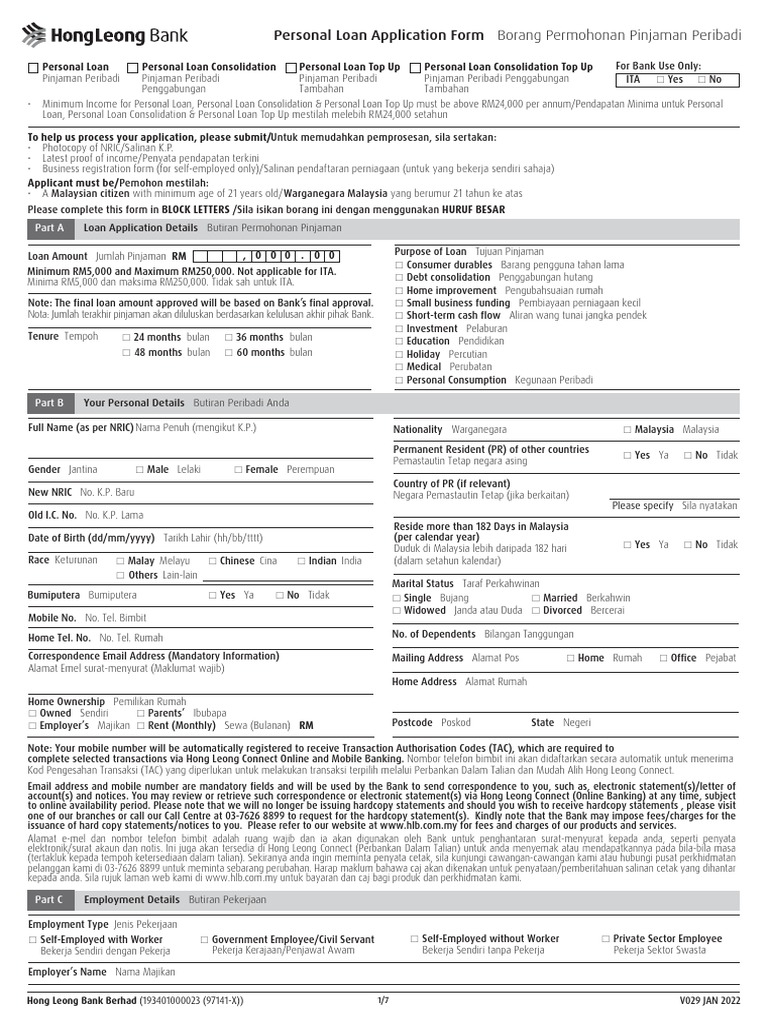 PL - Revitalise Program Form V029 JAN 2022 (BM & ENG) | PDF