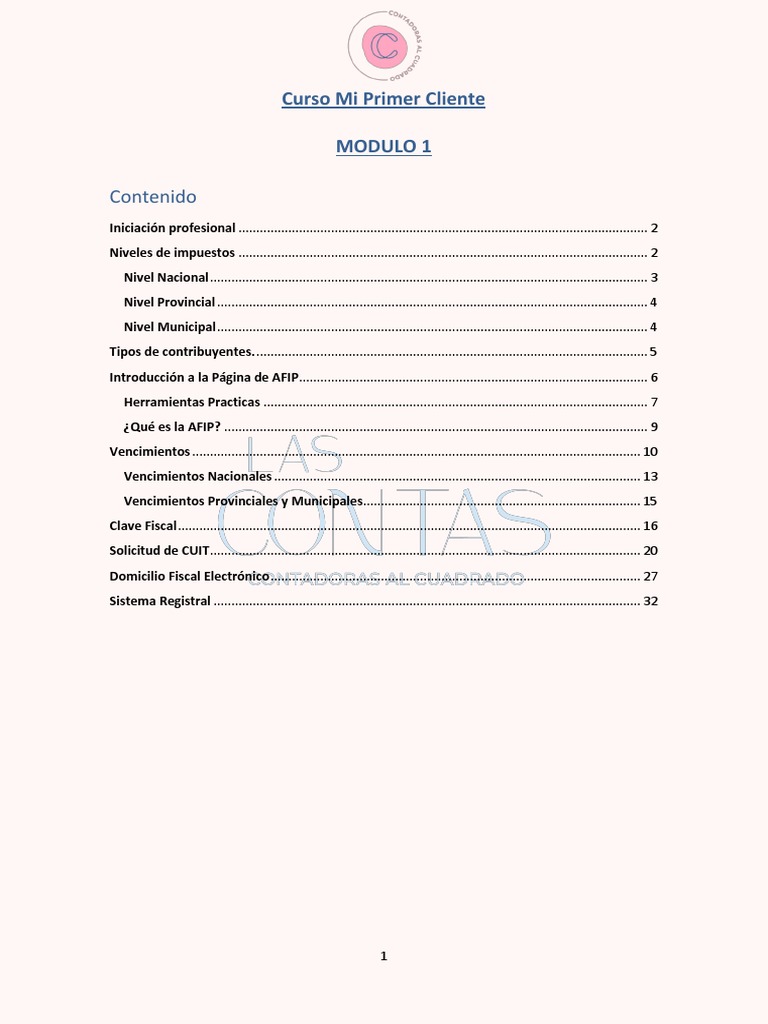 Modulo 1 - Mi Primer Cliente | PDF | Finanzas y dinero
