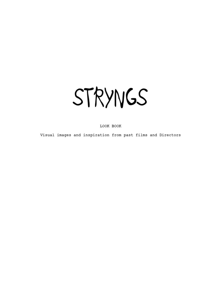 Stryngs: Visual Look Book for Film | PDF | Young Adult