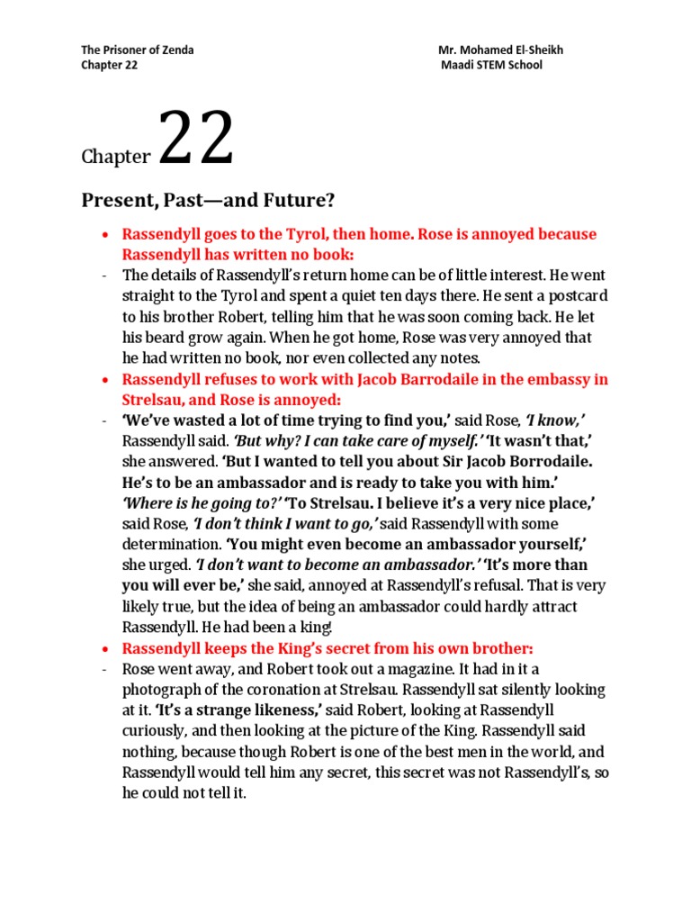 Zenda Chapter 22 | PDF