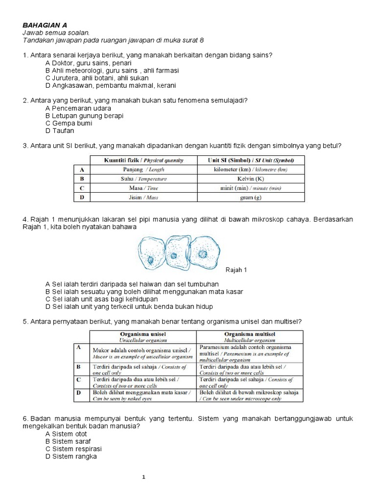 Ujian Sains F1 Pdf