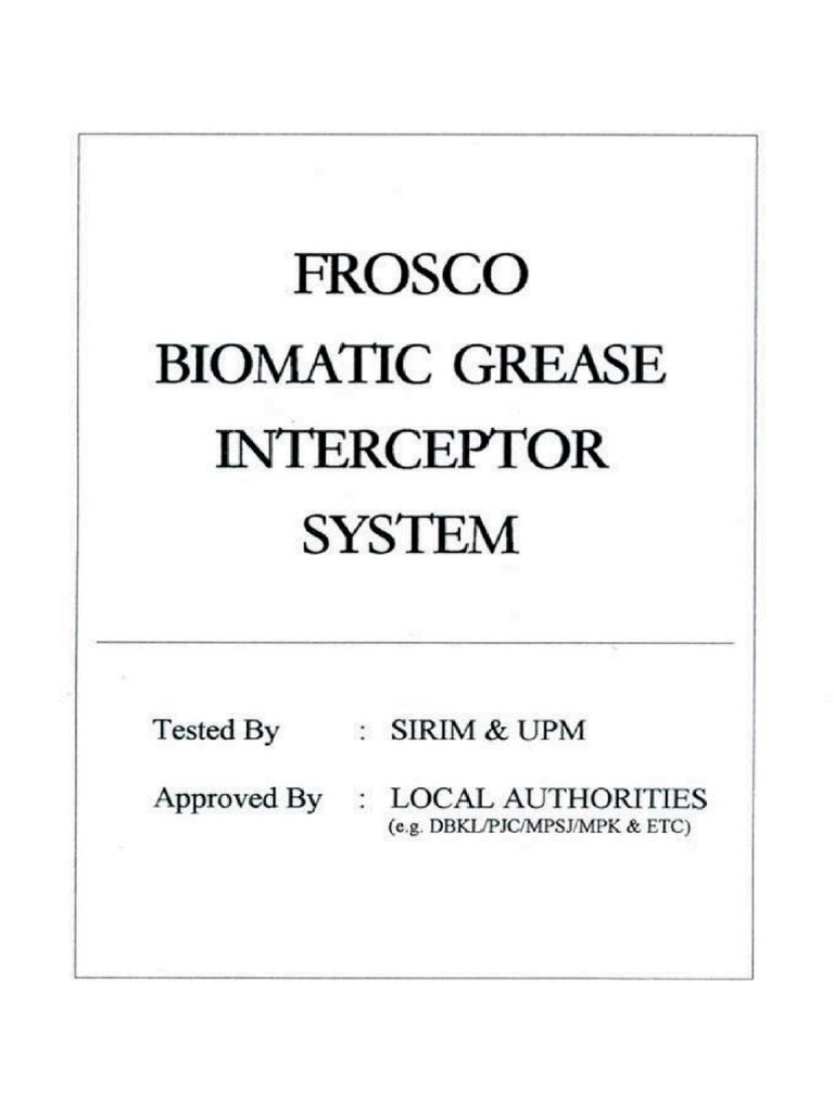 FroscoBiomatic Interceptor | PDF