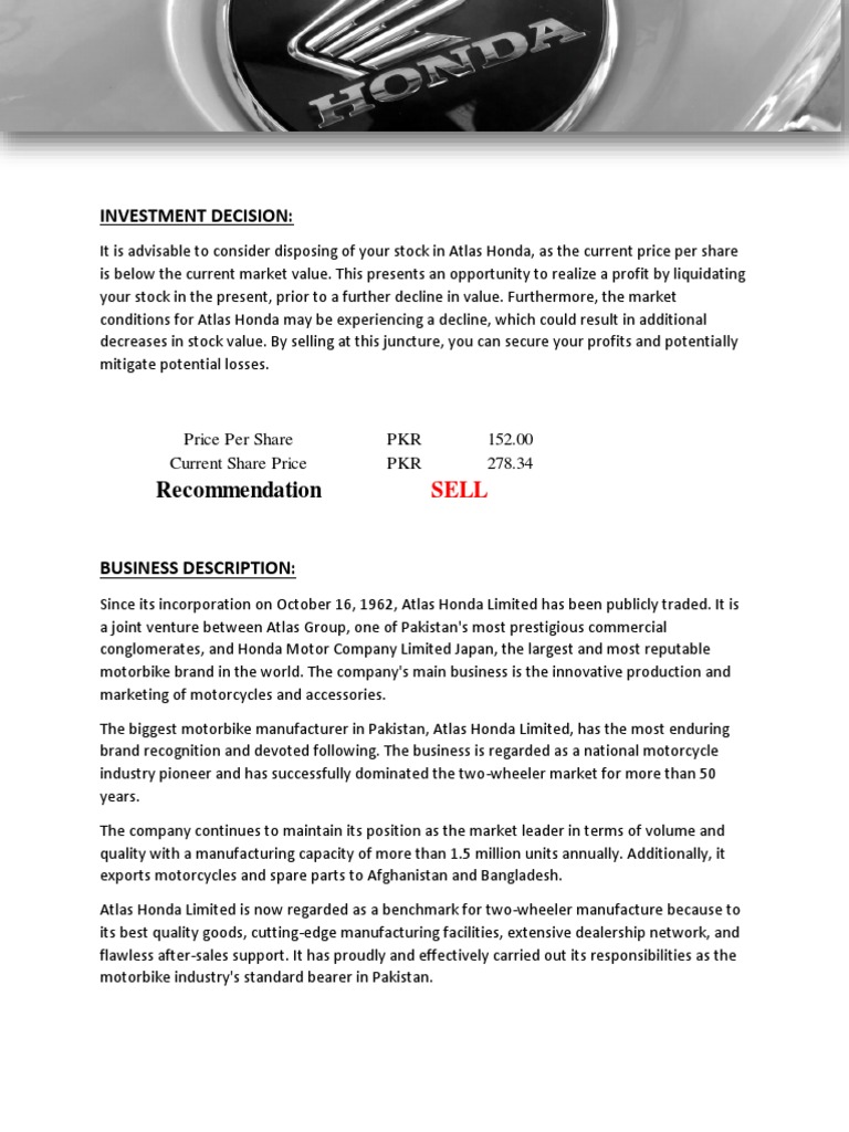 FMD Honda Atlas Report | PDF