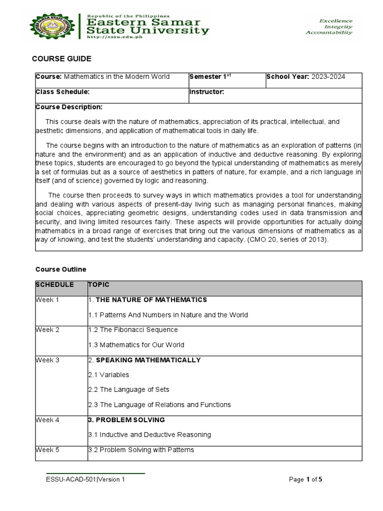 Course Guide Updated 2023 2024 | PDF