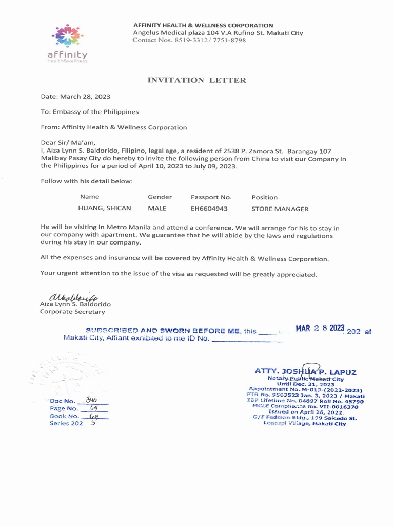 Invitation Letter | PDF