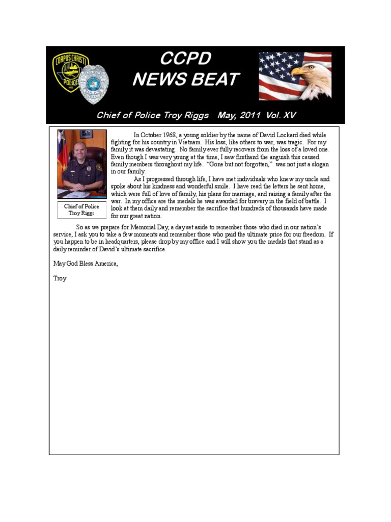 May Newsletter From Corpus Christi Police Department | PDF | Drug ...
