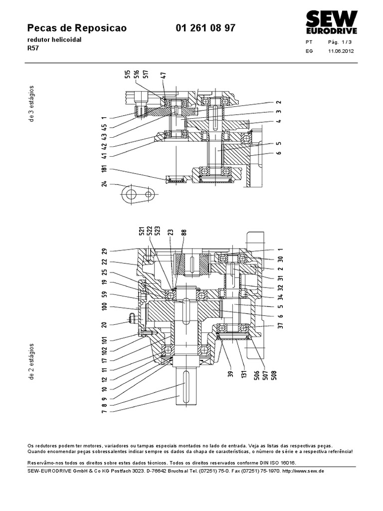 Referência Redutor - R57 | PDF