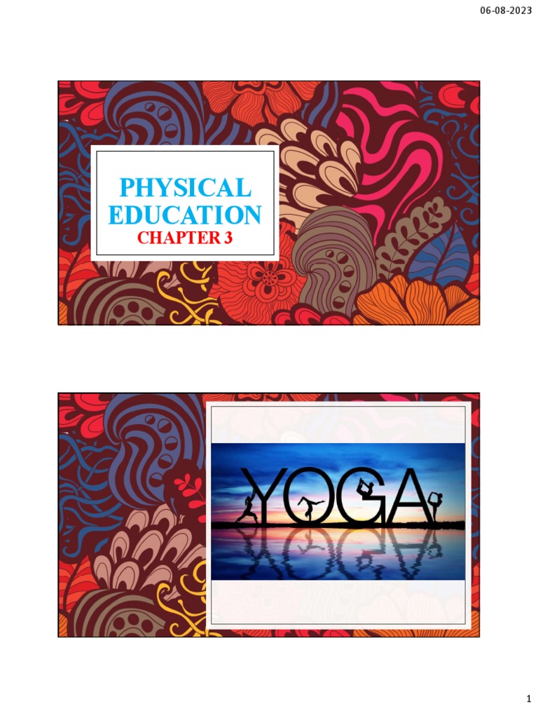 11 Pe Chapter 3 Yoga | PDF | Self-Improvement