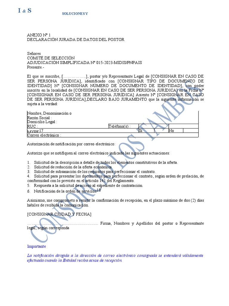 Anexos para Llenar | PDF
