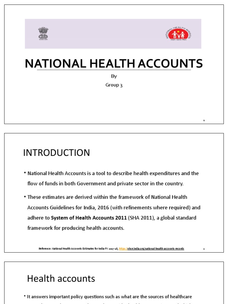 National Health Accounts | PDF