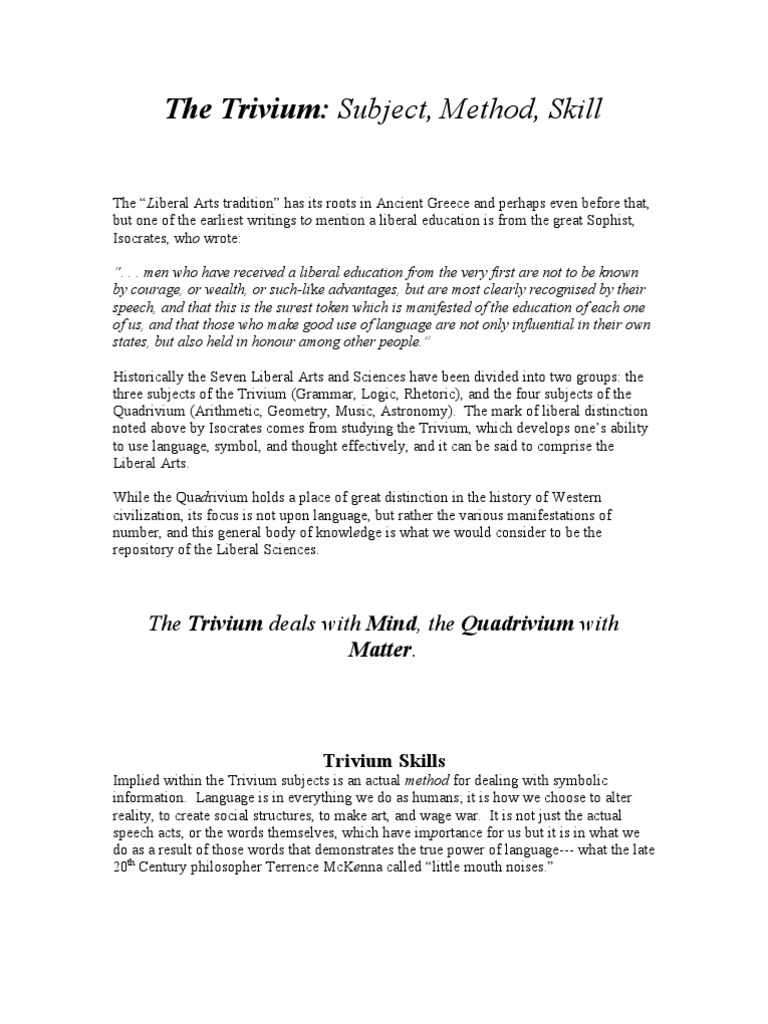 Subjects Method Skills | PDF | Argument | Rhetoric