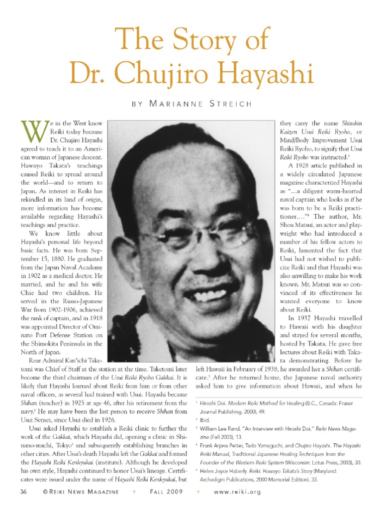 La historia de. Dr. Chujiro Hayashi - PDF en ingles | PDF