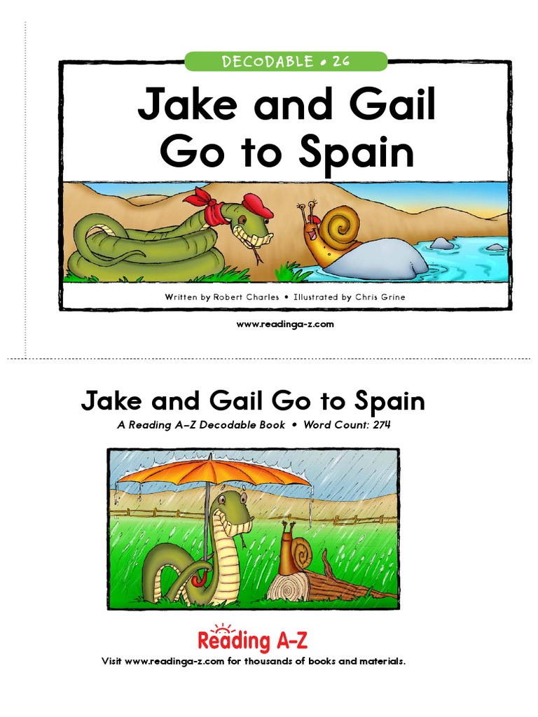 單面 jake and gail go to spain ai reading passage | PDF