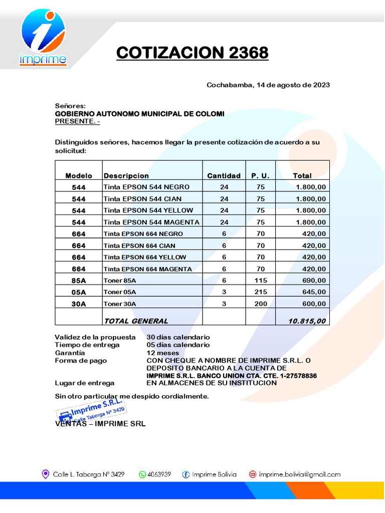 2368 Cot Colomi | PDF