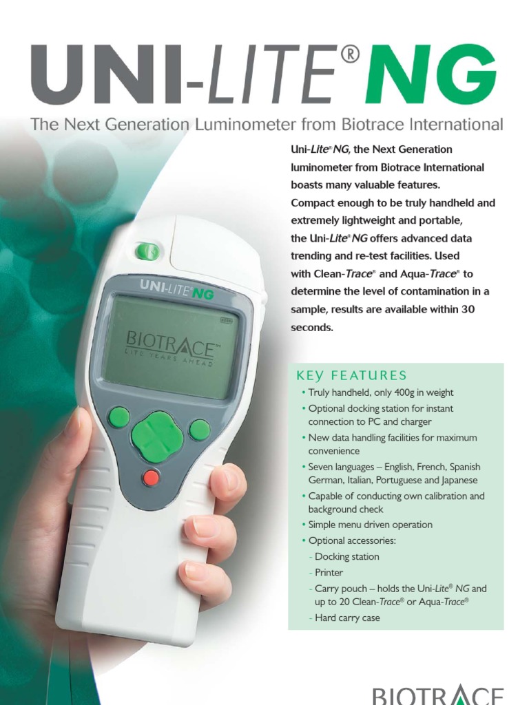 Uni-Lite NG Literature | PDF | Adenosine Triphosphate | Chemistry