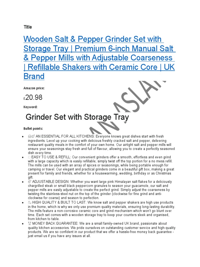 Grinder | PDF