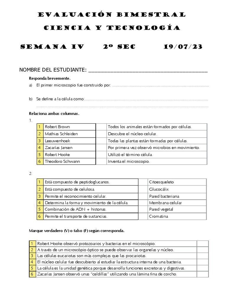 2 Sec Ct-Exa-Iib | PDF | Ciencia y matemáticas