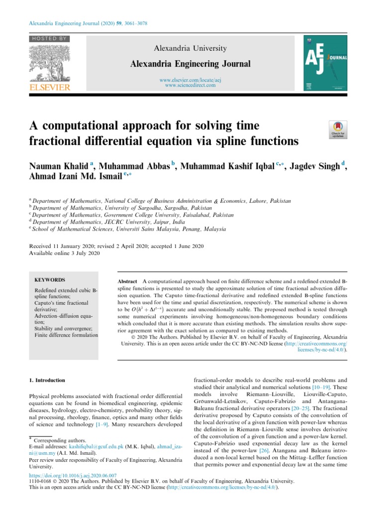 Time Fractional Differential Equations Solution | PDF