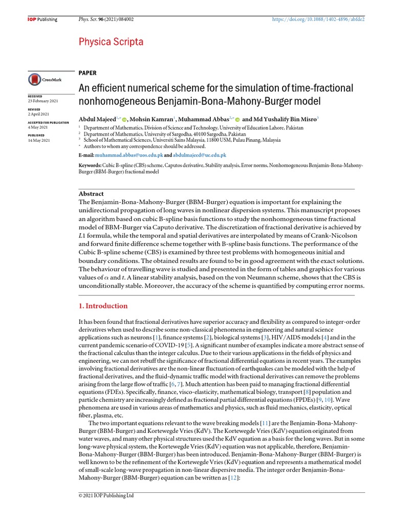 2021 P12 Majeed Physica Scripta | PDF
