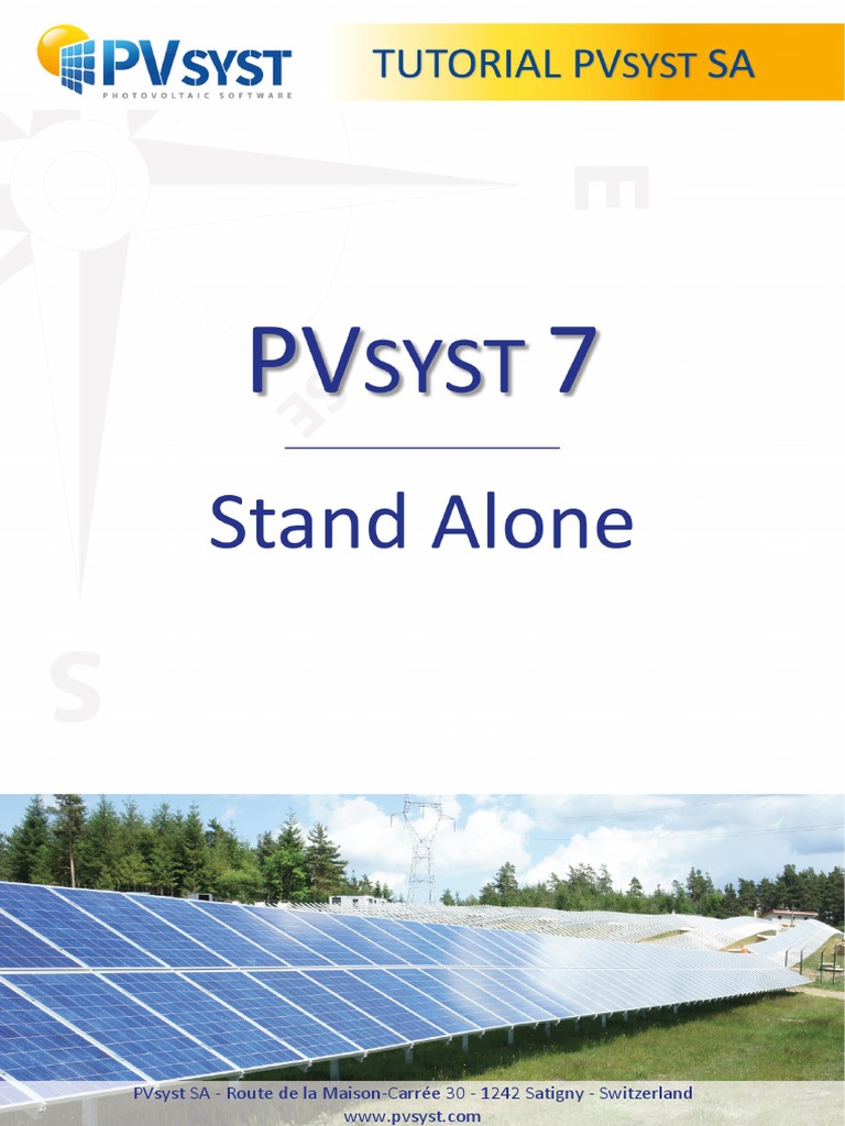 PVsyst Tutorial For Standalone Systems | PDF