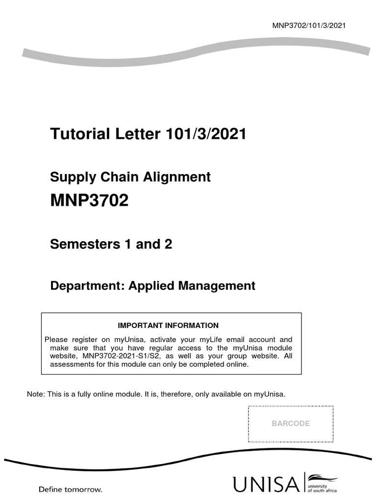 Tutorial Letter mnp3702 2021 | PDF